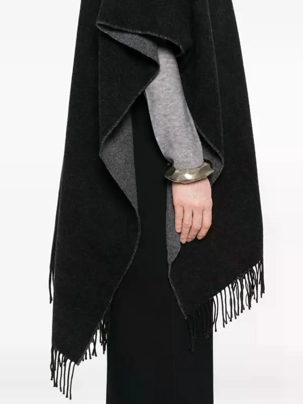 Fabiana Filippi Fringed V-neck Poncho