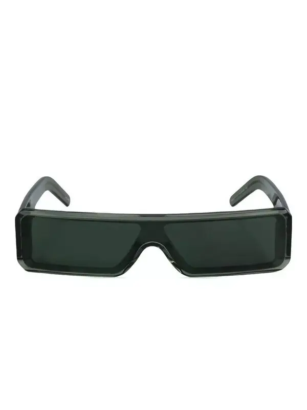 Rick Owens Geth Rectangle-frame Sunglasses - Green