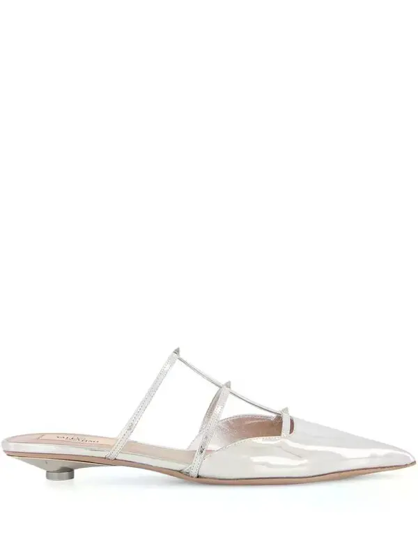 Valentino Garavani Palladium Mules - Silver