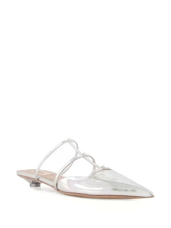 Valentino Garavani Palladium Mules - Silver