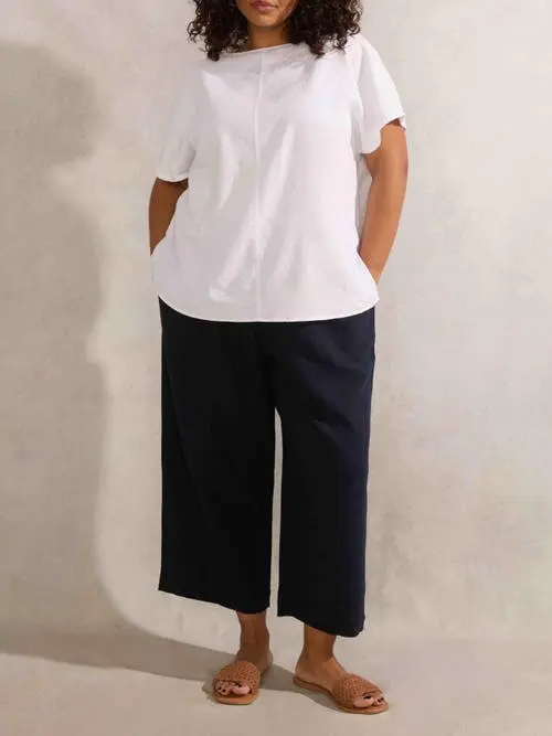 LIVE UNLIMITED Linen Mix Tapered Pants