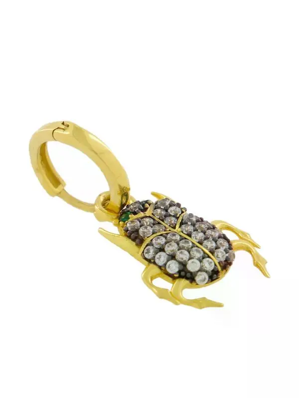 Begum Khan 24k-plated Scarab Hoop Earring