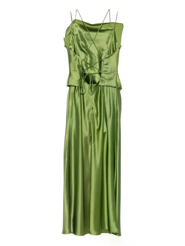 Acler Draped Midi Dress - Green