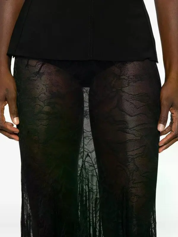 David Koma Semi-sheer Flared Skirt