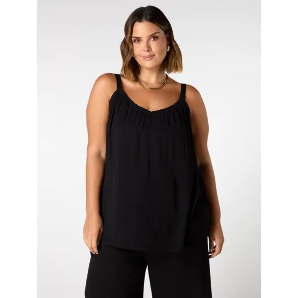 LIVE UNLIMITED Crinkle Gathered Cami
