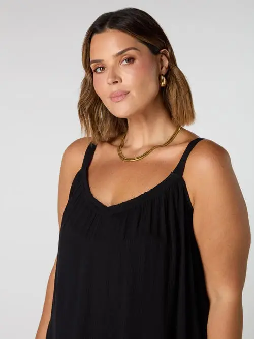 LIVE UNLIMITED Crinkle Gathered Cami