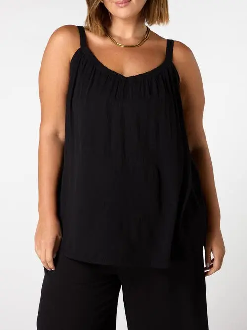 LIVE UNLIMITED Crinkle Gathered Cami