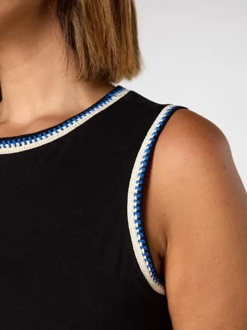 LIVE UNLIMITED Crochet Trim Maxi Dress