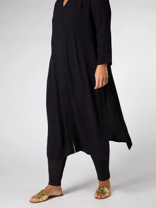 LIVE UNLIMITED Crinkle Split Front Longline Tunic