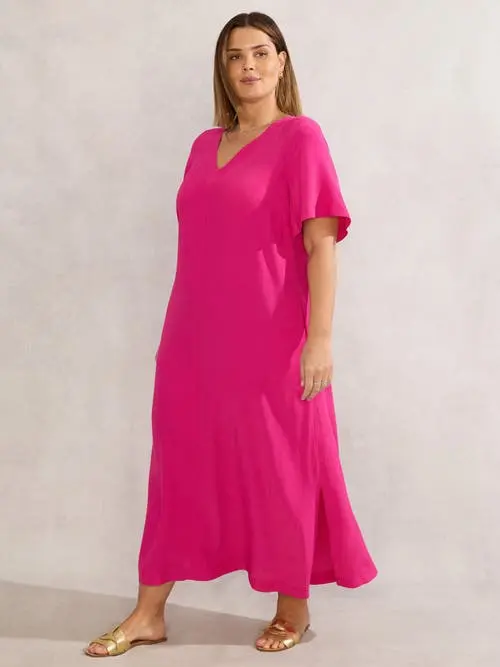 LIVE UNLIMITED V-neck Maxi Dress