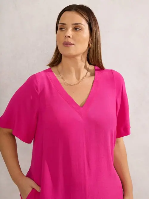 LIVE UNLIMITED V-neck Maxi Dress