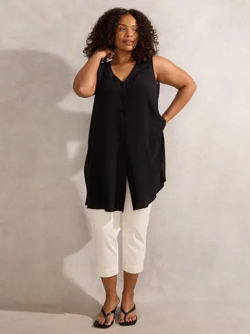 LIVE UNLIMITED Split Front Tunic