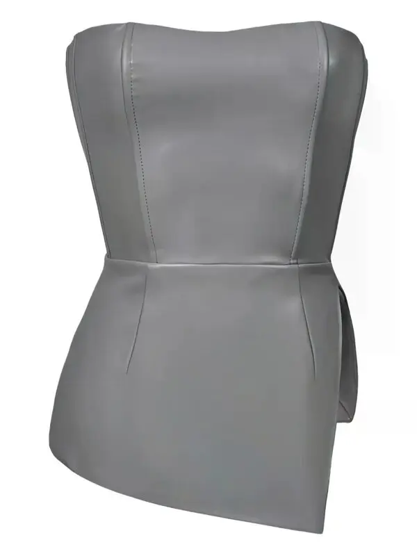 LIKA Lace-up Corset Top - Grey
