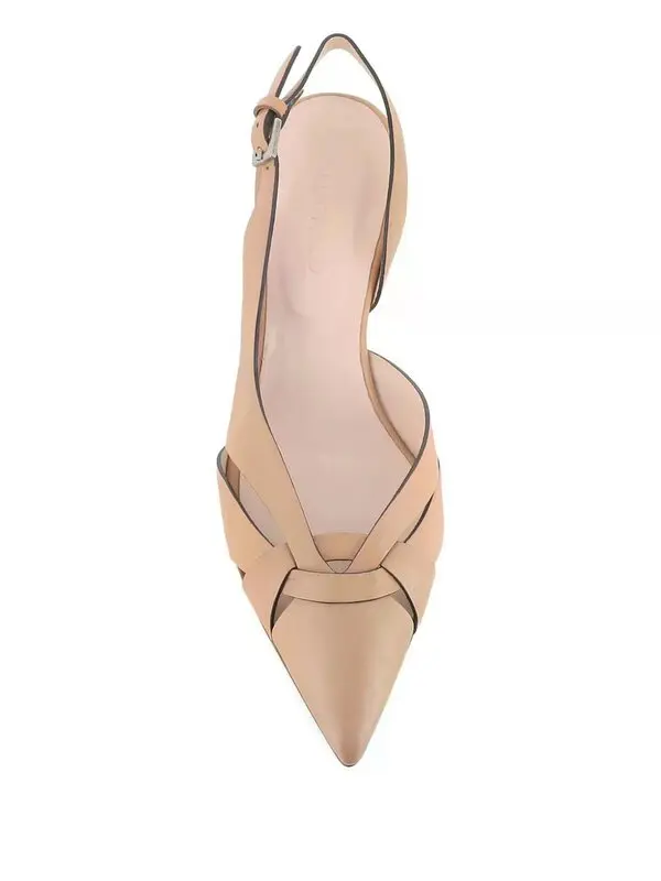DEL CARLO Leather Slingback Pumps