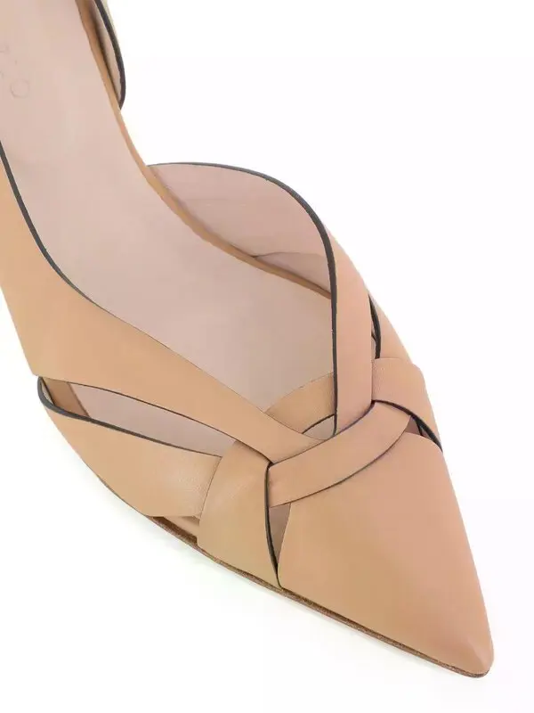 DEL CARLO Leather Slingback Pumps