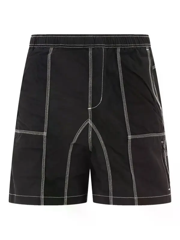 BRAIN DEAD Panelled Contrast-stitch Shorts