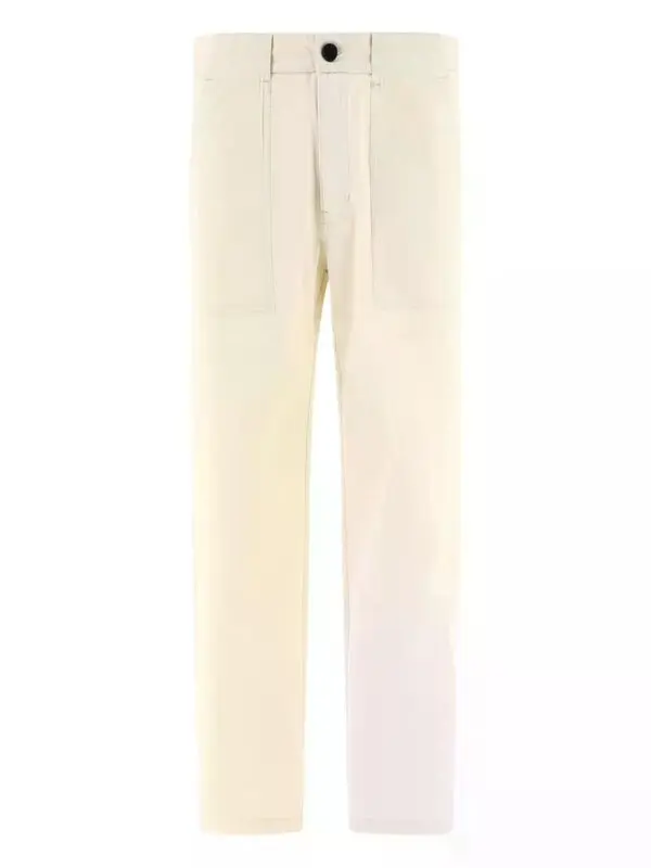 ANDBLUE Patch-pocket Trousers With Button Fly - Neutrals