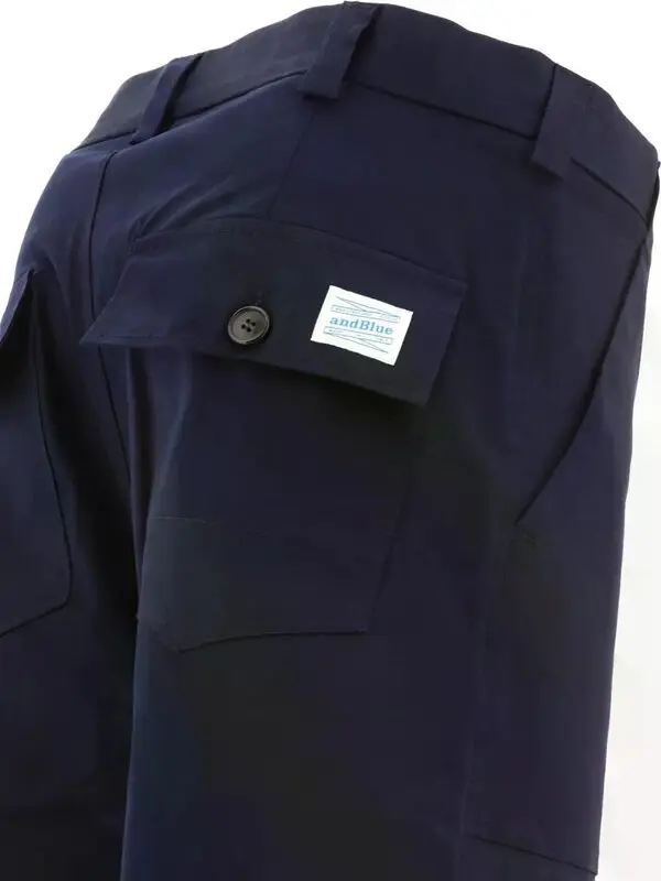 ANDBLUE Logo Patch Trousers - Blue