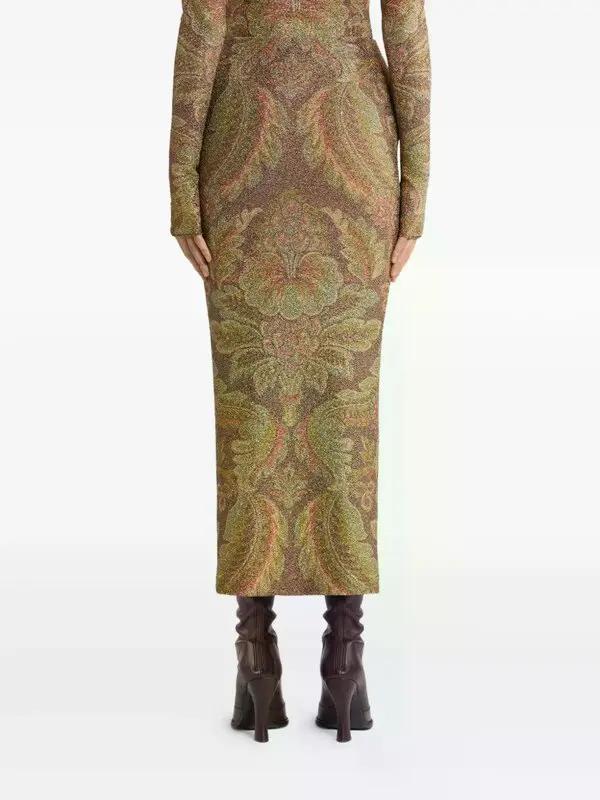Etro Paisley Pattern Midi Skirt