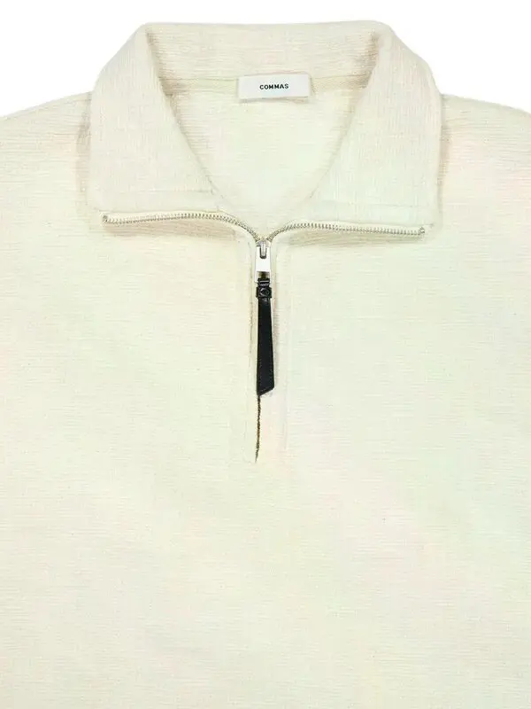 Commas Textured Zip-neck Pullover