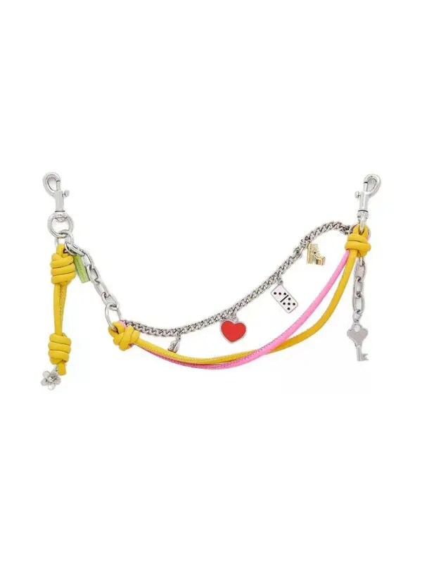 Marc Jacobs Mini The Icon Chain Bag Charm - Silver
