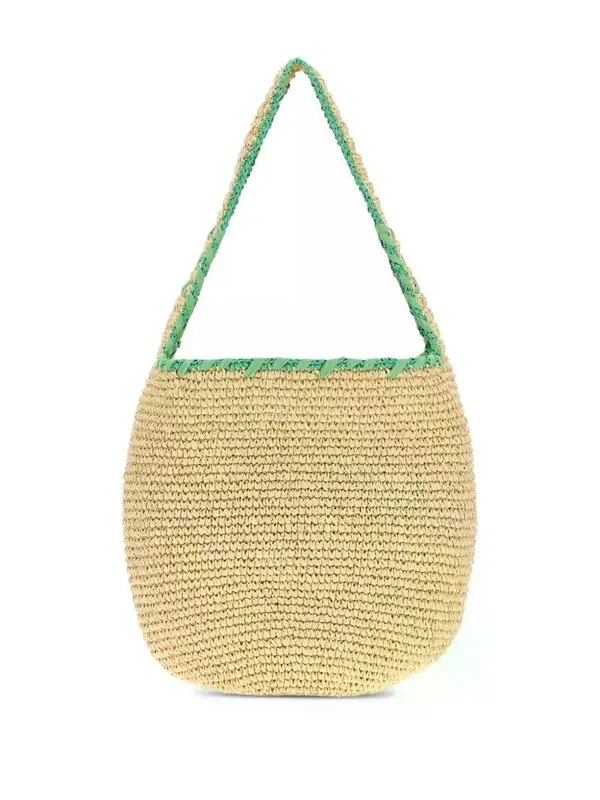 Marni Logo-embroidered Raffia Tote Bag - Neutrals