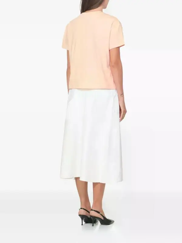 A.p.c. Embroidered-logo T-shirt - Orange