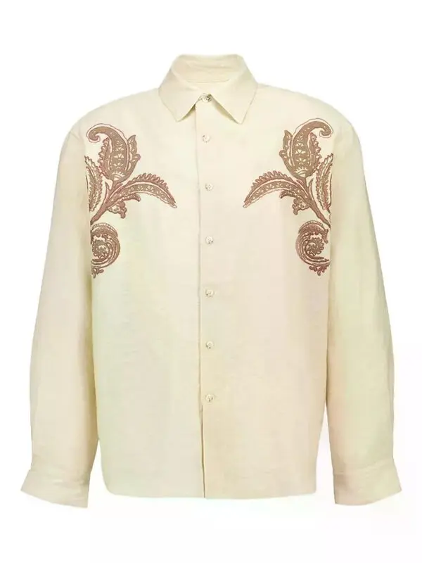 Commas Paisley-embroidered Long-sleeve Shirt