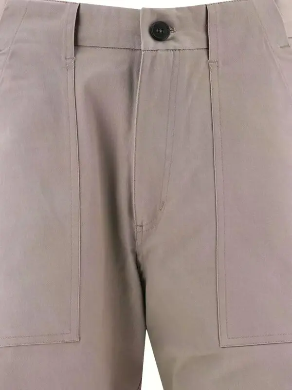 ANDBLUE Button-fly Patch-pocket Trousers - Brown