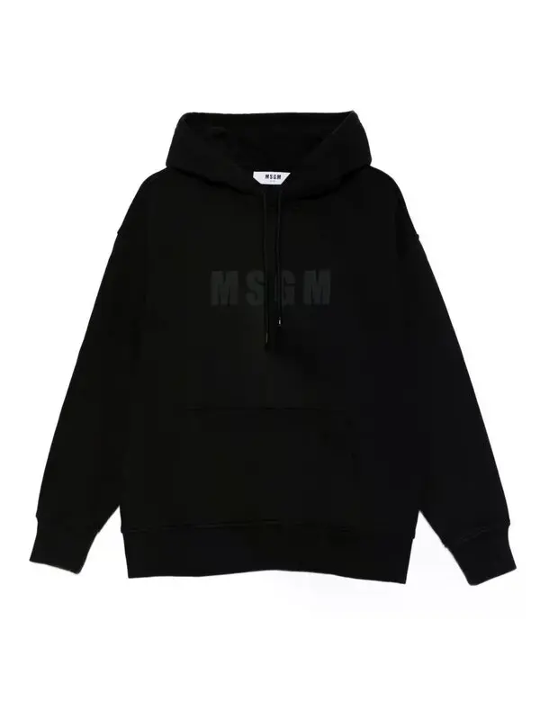MSGM Logo-print Hoodie - Black