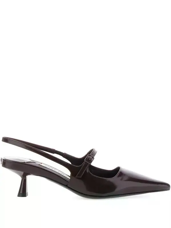 JIMMY CHOO 45mm Didi Slingback Pointed-toe Pumps - Brown
