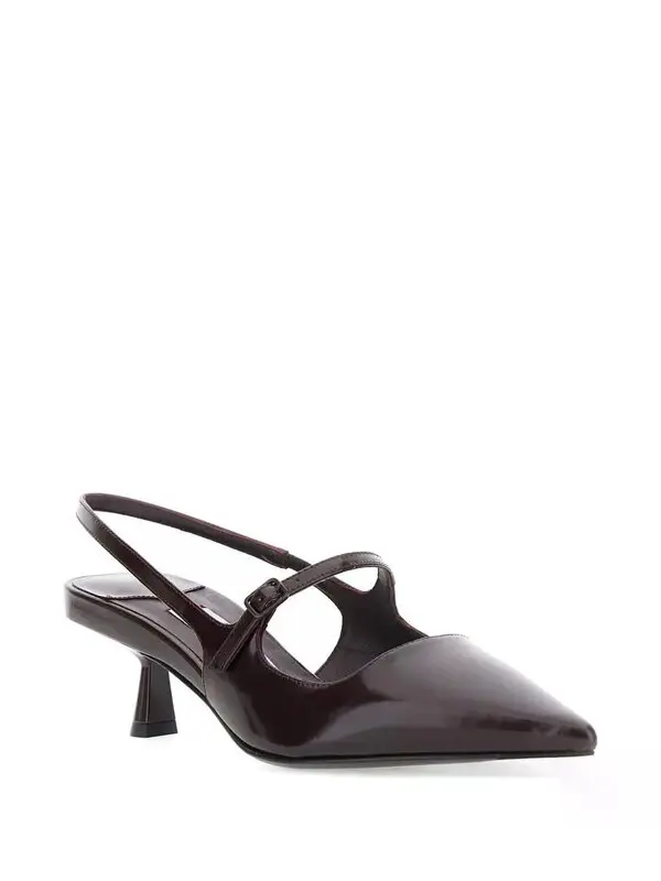 JIMMY CHOO 45mm Didi Slingback Pointed-toe Pumps - Brown
