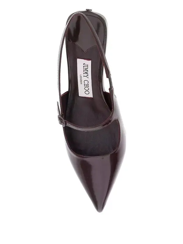 JIMMY CHOO 45mm Didi Slingback Pointed-toe Pumps - Brown