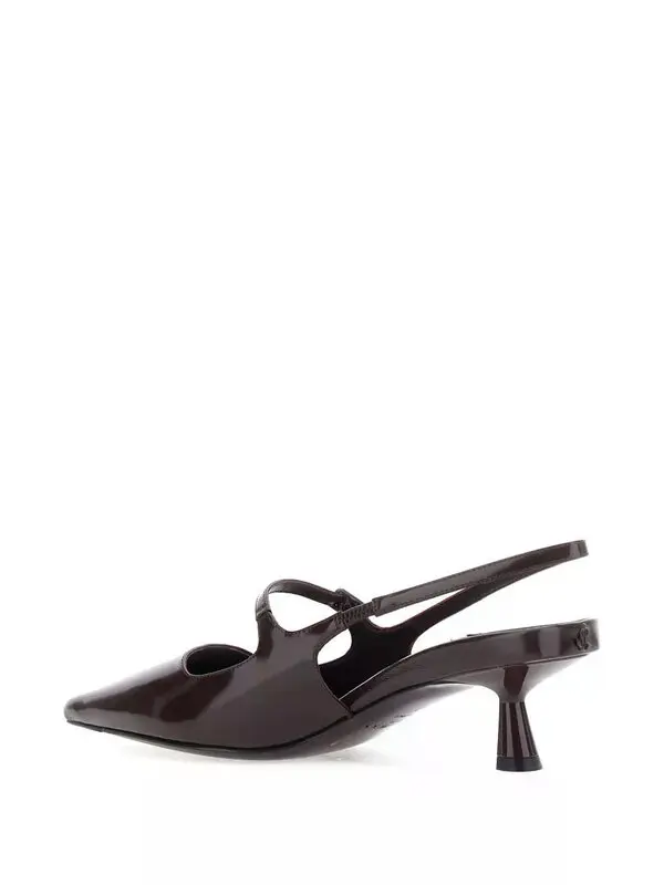 JIMMY CHOO 45mm Didi Slingback Pointed-toe Pumps - Brown