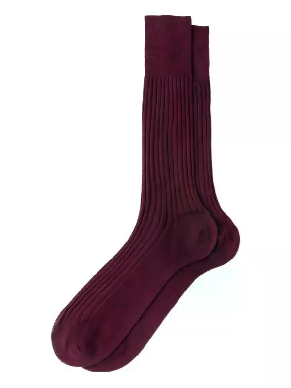 Prada Cotton Mid-calf Socks - Red