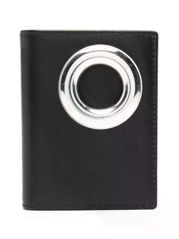 Comme Des Garçons Eyelet-detail Bi-fold Wallet - Black