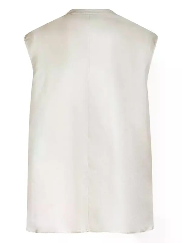 Loulou De Saison Sade Draped Silk Top - Neutrals