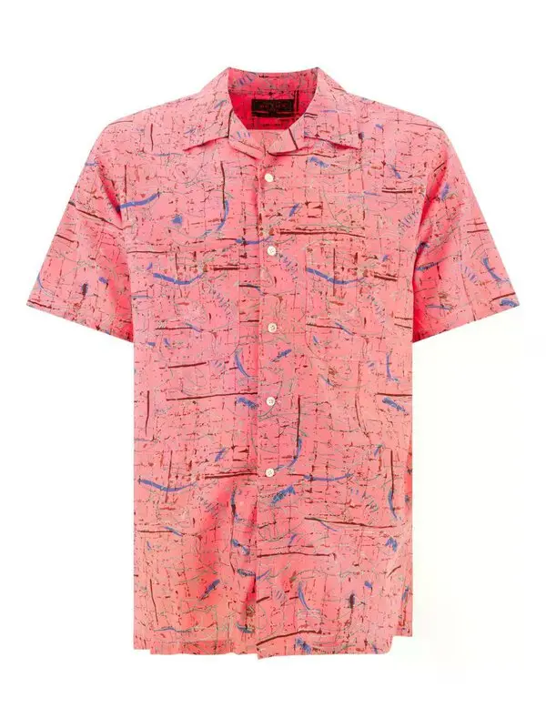 BEAMS Abstract-print Short-sleeve Shirt