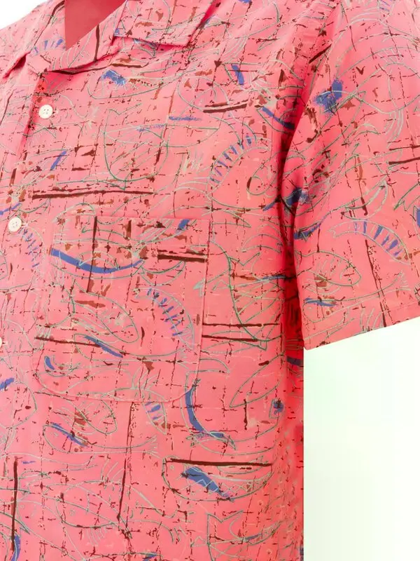 BEAMS Abstract-print Short-sleeve Shirt