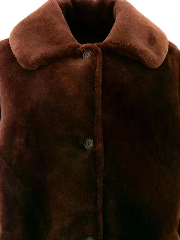 B&W Button-fastening Collar Coat