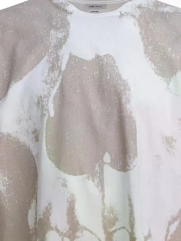 Alexander McQueen Skull-print Cotton T-shirt - Neutrals