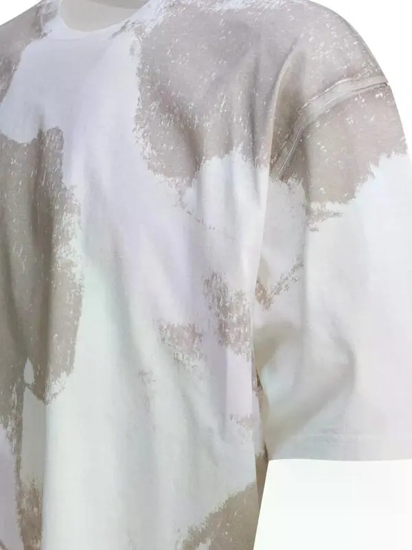 Alexander McQueen Skull-print Cotton T-shirt - Neutrals