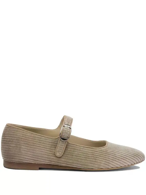 Le Monde Beryl Corduroy Buckle Ballet Flats