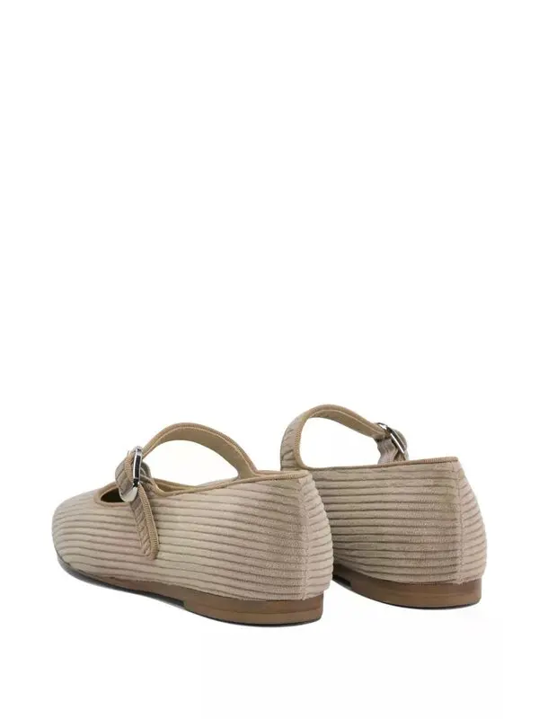 Le Monde Beryl Corduroy Buckle Ballet Flats