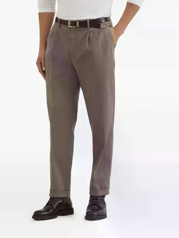 Brunello Cucinelli Pleated Cotton-blend Trousers