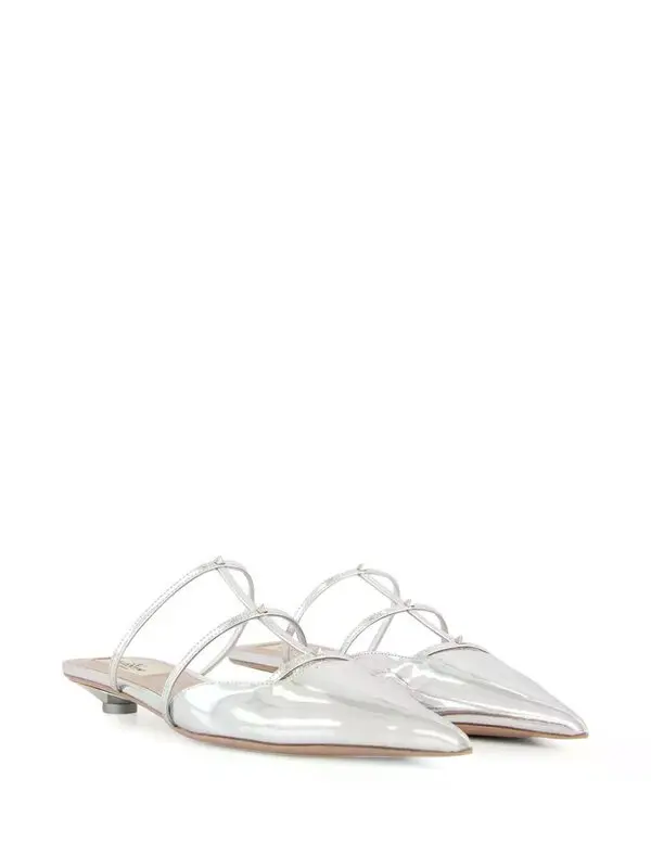 Valentino Garavani Palladium Mules - Silver