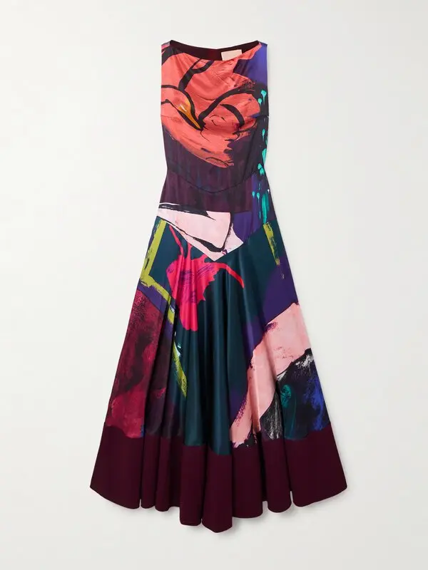 ROKSANDA Munir Printed Silk-satin Maxi Dress - Multi