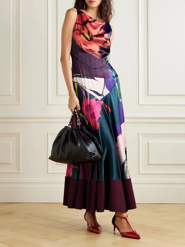ROKSANDA Munir Printed Silk-satin Maxi Dress - Multi