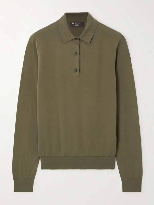 Loro Piana Cotton Polo Shirt - Green