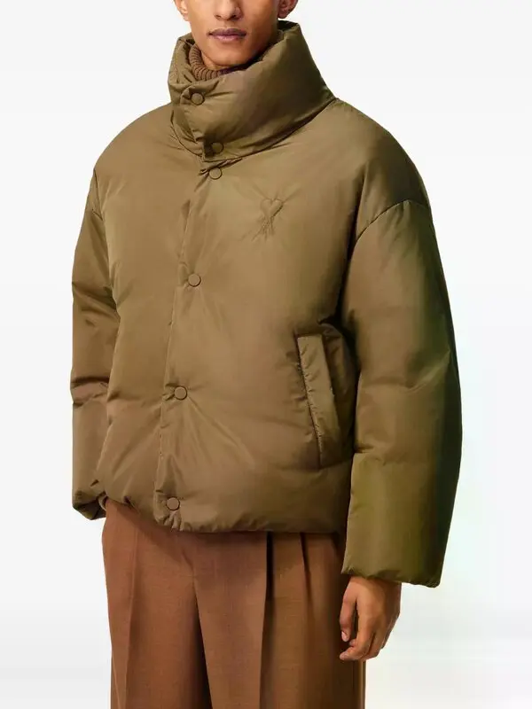 Ami Taffetas De Coeur Jacket - Brown